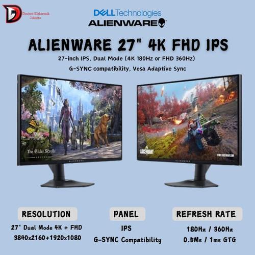 Jual DELL ALIENWARE AW2725QF GAMING MONITOR DUAL RESOLUTION 27" 4K FHD ...