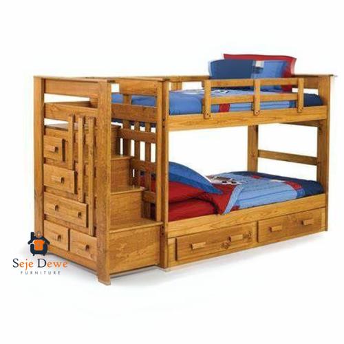 Jual tempat tidur, tempat tidur tingkat tangga laci minimalis, tempat ...