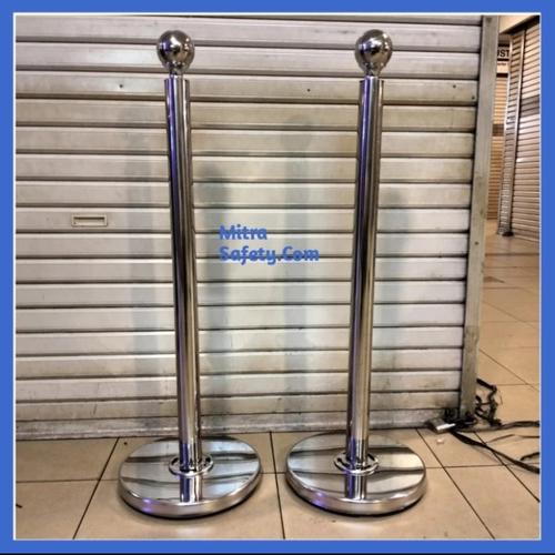 Jual Tiang Antrian Stainless Bulat / Tiang Pembatas Antara Bulat ...