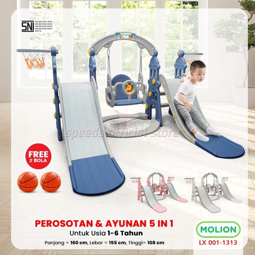 Promo Prosotan Ayunan 5in1 Double Perosotan Seluncuran Mainan Anak HDPE ...