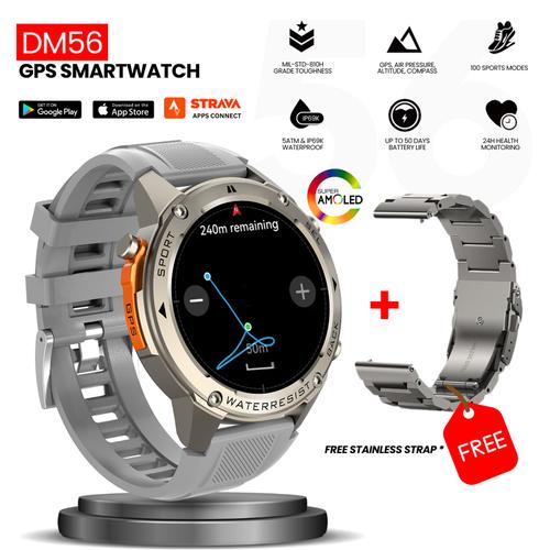 Jual DM56 Smartwatch Retina Amoled Smartwatch GPS Compass Altimeter ...