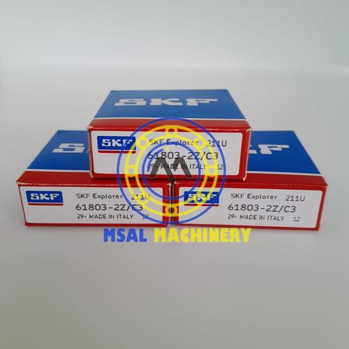 Jual Bearing 61803 2Z C3 / 61803 ZZ C3 / 6803 ZZ C3 SKF ITALY - Kab ...