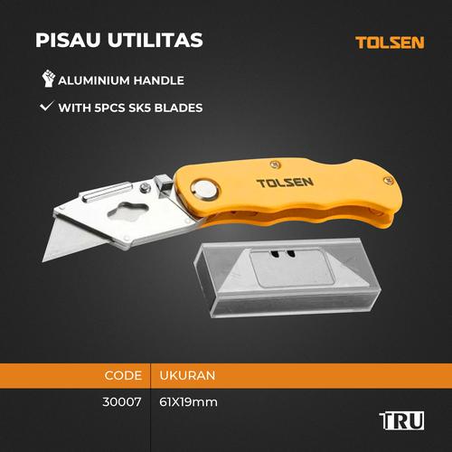 Jual UTILITY FOLDING KNIFE / Pisau Utilitas Pegangan Aluminium / Cutter ...