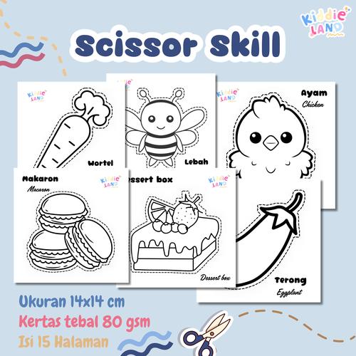 Jual KIDDIELAND worksheet Scissor Skill lembar aktivitas mainan edukasi ...
