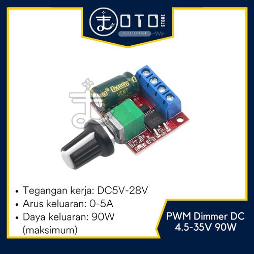 Jual PWM Motor Speed Controller 5A DC 4.5-35V 90W Dimmer Lampu LED Dimer - Kota Malang - Otomasi ...