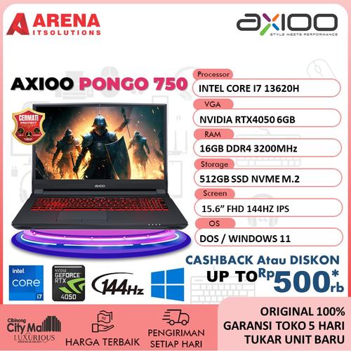 Jual Axioo Pongo 750 Intel Core I7 13620H RTX4050 6gb/ 16gb 512gb ...