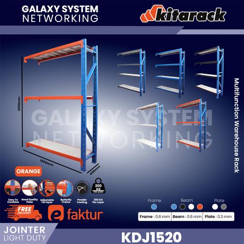 Jual Rak Gudang Light Duty KDJ1520B Rack Gudang 4 / 3 susun 150 x 400 x ...