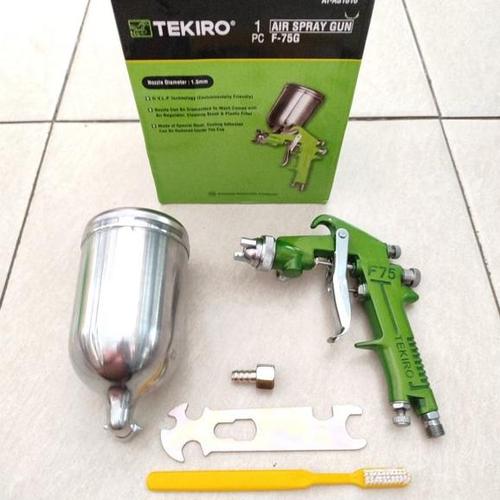 Jual Alat Semprot Cat Spray Gun Tabung Atas 400 ml Tekiro F75 F 75 G ...