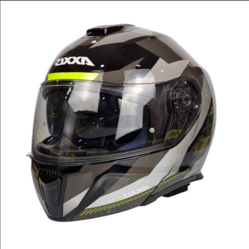 Promo AXXIS Gecko SV Shield B2 Grey Gloss | Helm Full Face | Modular ...