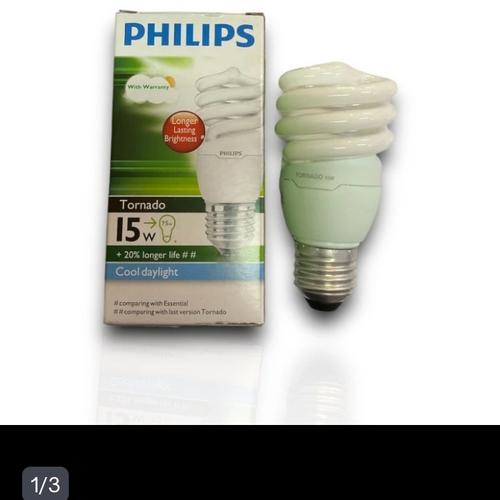 Jual Lampu Spiral Phlilips Tornado E27 15 W 15 Waat Putih / Philips Tornado 15 Watt putih ...