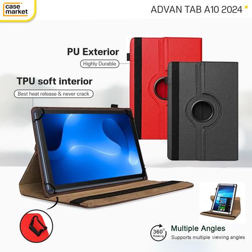 Jual Advan Tab A10 2024 Flip Case Rotating Cover Casing Leather ...