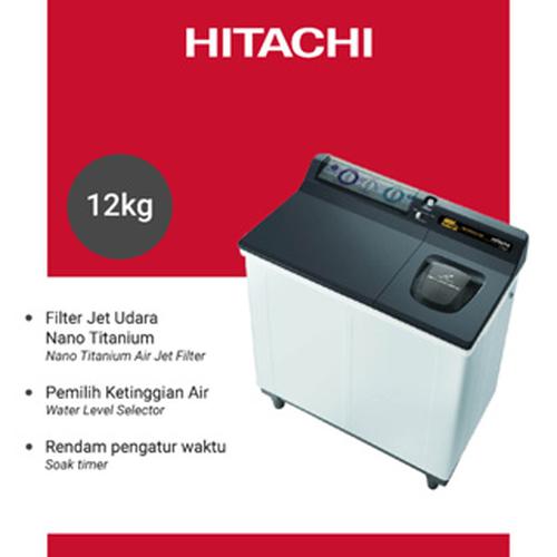 Promo HITACHI Mesin Cuci 2 Tabung 12 Kg PS-1200LSJ-B Cicil 0% 3x - Jakarta Utara - HITACHI ...