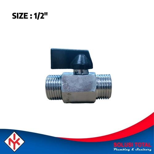 Jual Mini Ball Valve MM High Flow (Male Male) 1/2 Inch Stop Kran Kecil ...
