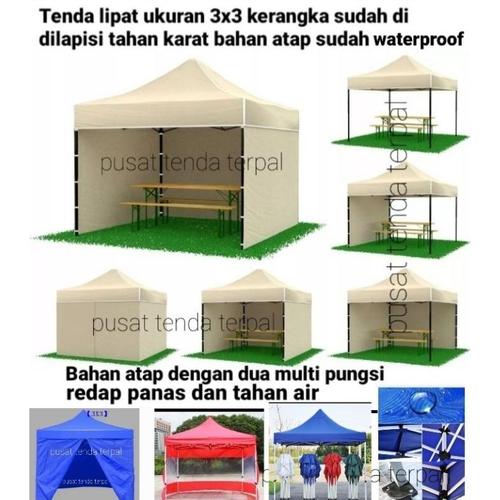 Jual ~Harga Special~ Tenda lipat premium ukuran 3x3 bahan atap dinding ...