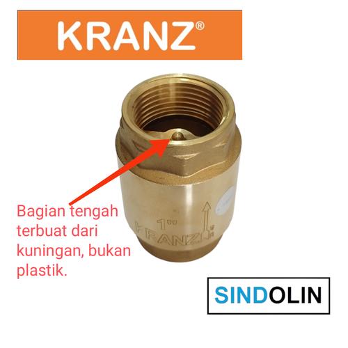 Jual Tesen klep check valve KRANZ , 1 inch full kuningan - Kota Depok ...