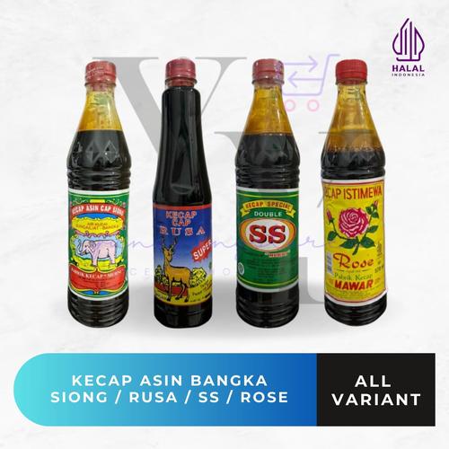 Jual Kecap Asin Bangka Cap Siong Gajah / Double SS / Rusa / Rose Mawar ...