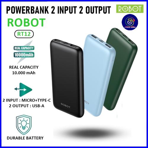Jual Powerbank ROBOT RT12 10000 mAh Dual Input Dual Output ROBOT Original / Powerbank XO-PB301 ...