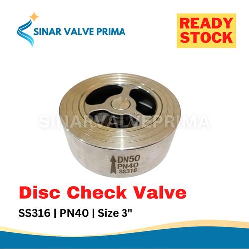 Jual 3" Inch Disc/Disco Check Valve (DCV) SS316 PN40 (DN 80) - Jakarta ...