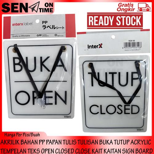 Jual Stiker Label Gantungan Akrilik Kaitan Buka Tutup Acrylic Papan ...