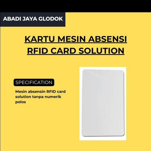 Jual Mesin Absensi RFID Card Solution - Jakarta Barat - Abadi Jaya ...
