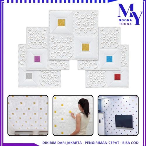 Promo Wallpaper Dinding Uk. 35x35cm Wallfoam Busa Motif Bunga Wall ...