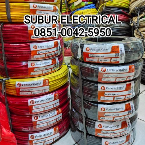 Jual FEDERAL NYAF 1X0,5mm/ 0,75mm/1mm/1,5mm/2,5mm/4mm kabel serabut ...