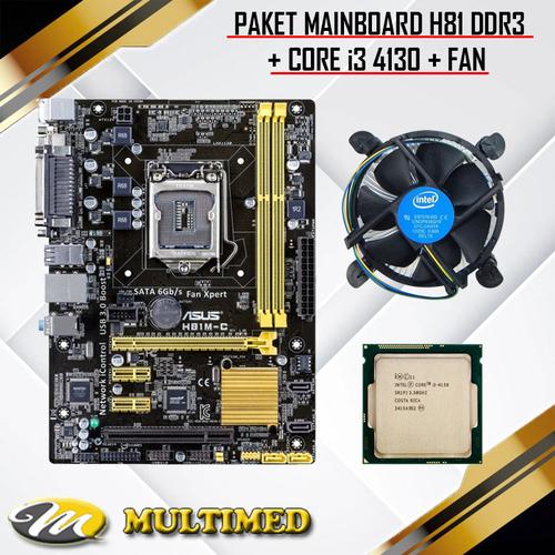 Jual Paket Mainboard LGA 1150 H81 Ddr3 + Core i3 4130 + FAN - ASUS/GG - Mobo ECS - Kota Bekasi ...