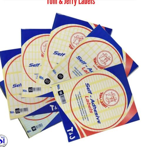 Jual Label T & J Self Adhesive Label Tom and Jerry No 124 125 126 127 ...