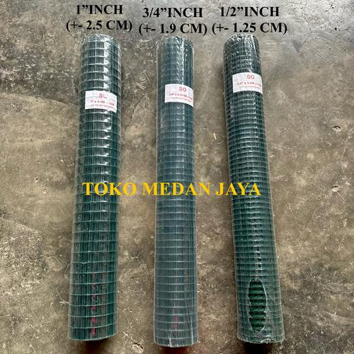 Jual KAWAT LOKET PVC 1/2" 3/4" 1" INCH / KAWAT GALVANIS LAPIS PVC HIJAU ...