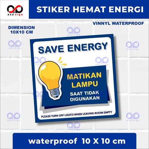 Jual stiker hemat energi | matikan lampu |matikan air | matikan AC | matikan kipas - matikan AC ...