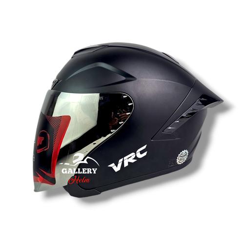 Promo VRC Racer X Hitam Doff Original Half Face Sni Terbaru Kekinian ...