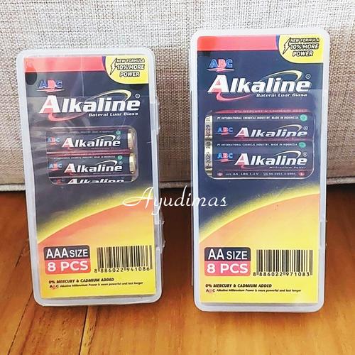 Jual Battery ABC Alkaline AA / AAA isi 8 with case - Baterai dlm ...