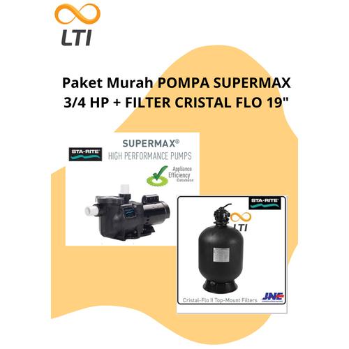 Jual Paket Pompa & Filter Kolam Sta-Rite Supermax 3/4 HP + CRISTAL FLO ...
