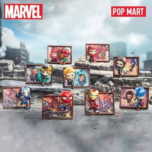 Jual Pop Mart Marvel Photo Frame Series Figures Blind Box Figure ...