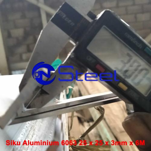 Jual Siku Aluminium 6063 25 x 25 x 3mm x 6M | Alumunium Angle Bar ...