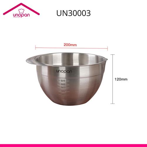 Jual Unopan UN30003 - Mixing Bowl 20cm / Mangkok Adonan Stainless Steel ...