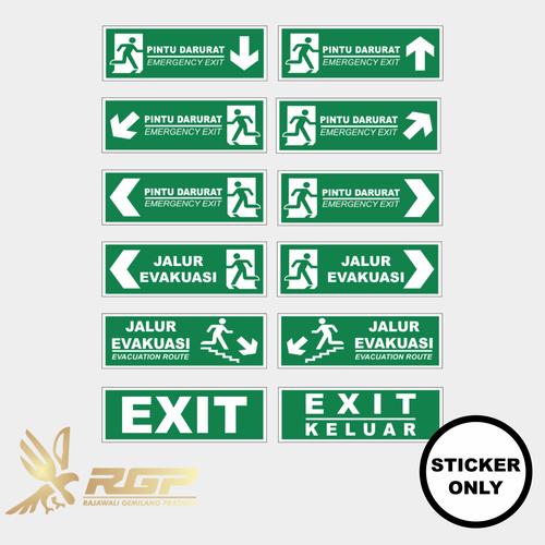 Jual Sticker Jalur Evakuasi 30cm x 10cm - 1 - Kota Bekasi - Rajawali ...