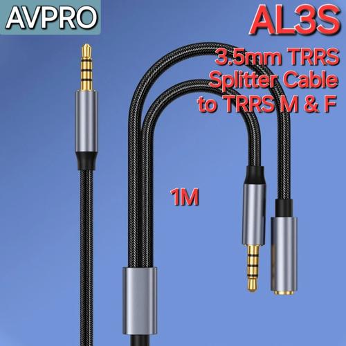 Jual AVPRO AL3S Premium 3.5mm TRRS Splitter Cable to TRRS M & TRRS F ...