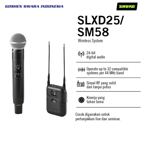 Promo Shure SLXD25/SM58 Portable Wireless System With SM58 Handheld Transmitter Cicil 0% 3x ...