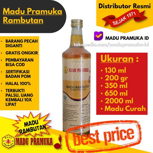 Jual Madu Pramuka Rambutan 350 ML 650 ML 2000 ML 350ML 650ML 2000ML 2L ...