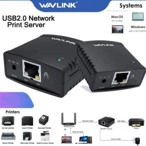 Jual Wavlink Print Server 100 Mbps Ethernet to USB Sharing Printer ...