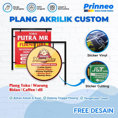 Jual Plang Toko, Plang Acrylic, Papan Nama Toko, Plang Custom, Plang ...