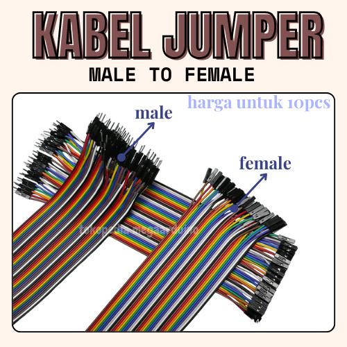 Jual 10Pcs Jumper Cable Kabel 20cm Male to Female Arduino - Kota ...