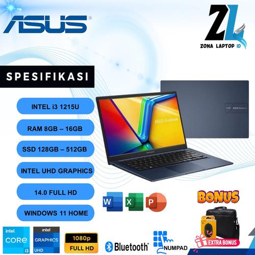 Jual Asus Vivobook 14 X1404ZA i3 1215U Gen 12 Ram 16GB SSD 512GB Win 11 - 12GB/128GB - Kab ...