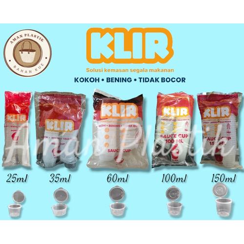 Jual KLIR SAUCE CUP PUDDING GELAS AGAR / SAOS / SAUCE TUTUP SAMBUNG ...