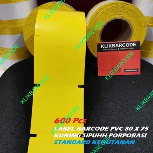 Jual [ HOTDEAL] LABEL BARCODE PVC 80 X 75 KUNING SIPUHH PERFORASI ...
