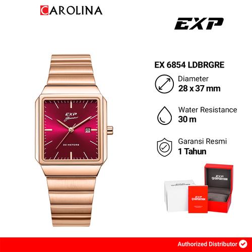 Promo Jam Tangan Wanita Expedition Glamour EX 6854 LDBRGRE Red Dial ...