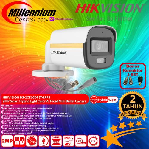 Promo HIKVISION DS-2CE10DF3T-LPFS 2MP Smart Hybrid Light ColorVu Fixed Bullet Camera - Lensa 2 ...
