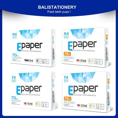 Jual E Paper Kertas Print / Fotocopy HVS 70 GSM A4 F4 per RIM - A4, 75 ...
