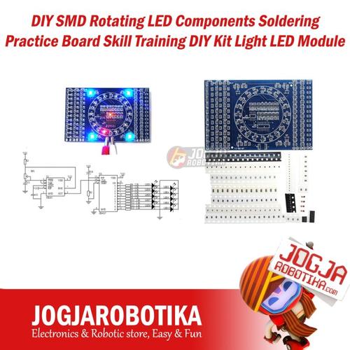 Jual DIY SMD Rotating LED Components Soldering Practice Board Skill ...